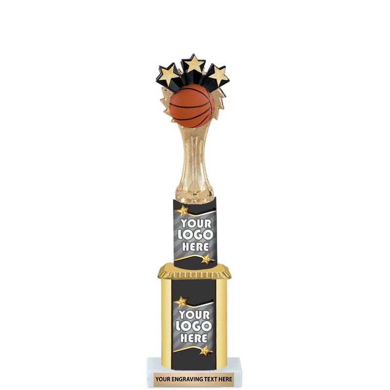 Basketball Custom Logo Trophies - Crown Awards