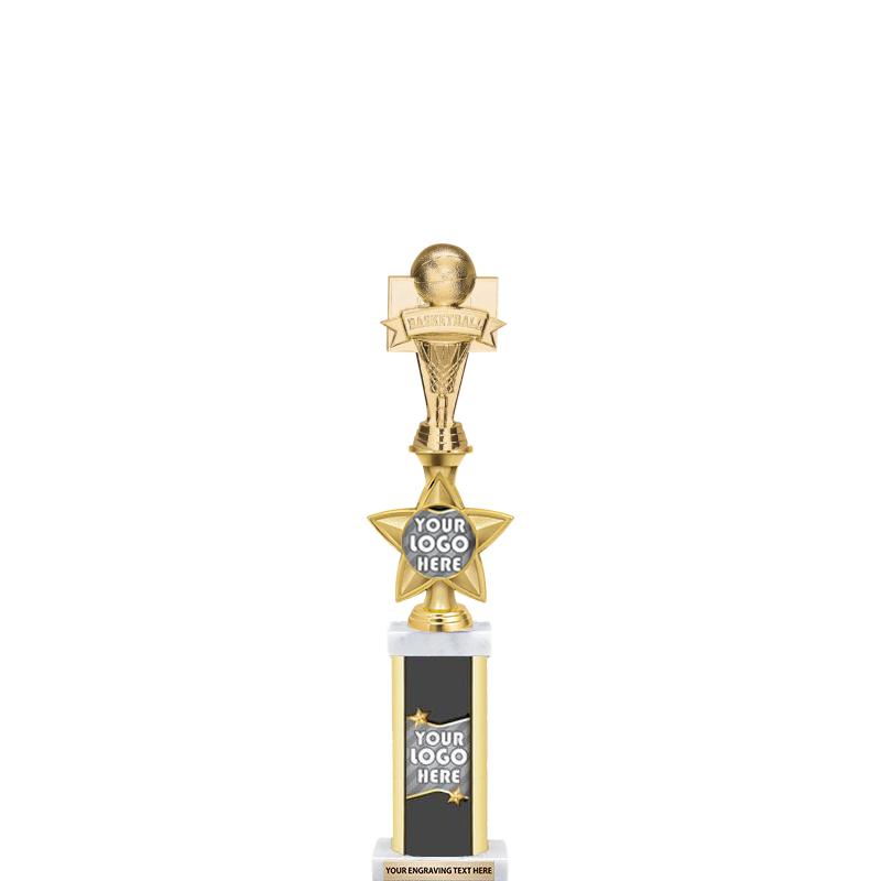 Basketball Custom Logo Trophies - Crown Awards