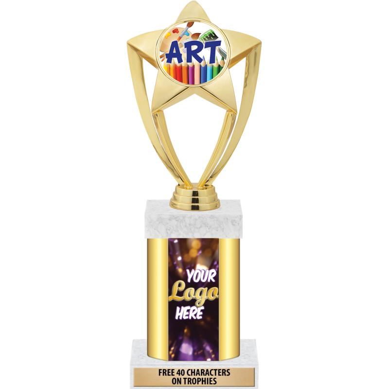 Art Custom Logo Trophies - Crown Awards