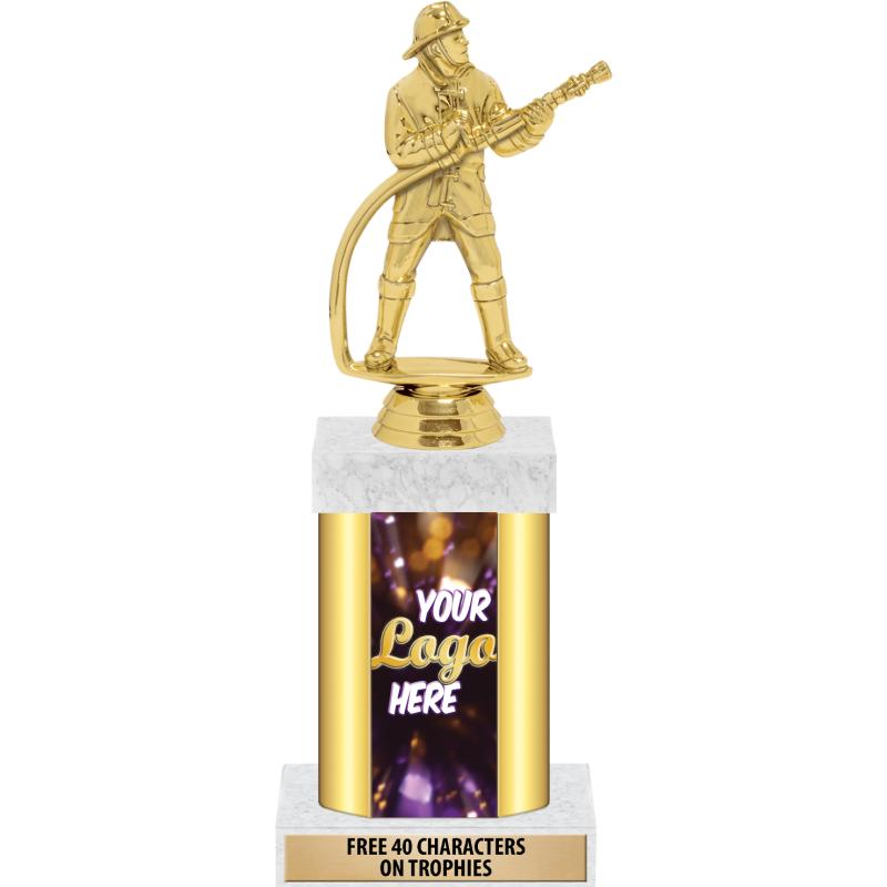 Firefighter Custom Logo Trophies - Crown Awards