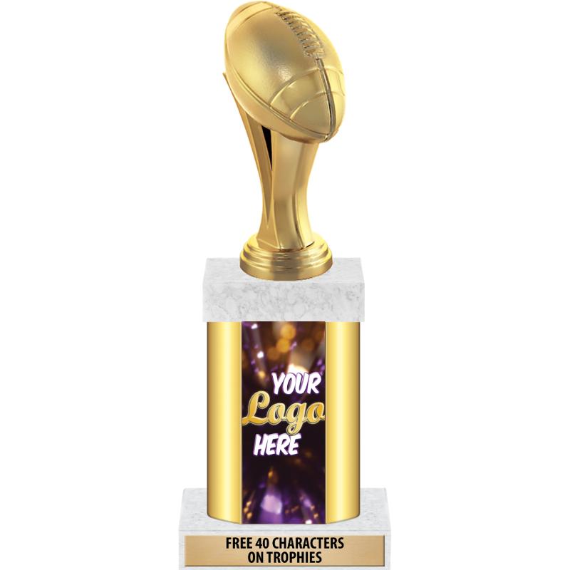 Football Custom Logo Trophies - Crown Awards
