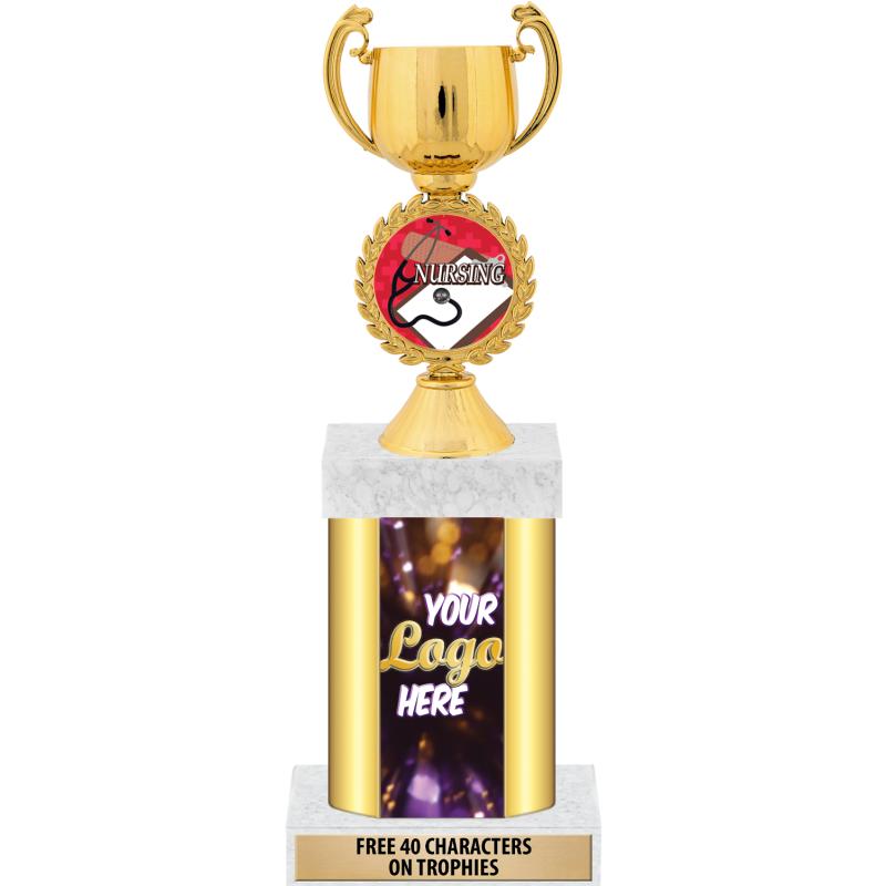 Nursing Awards Custom Logo Trophies - Crown Awards