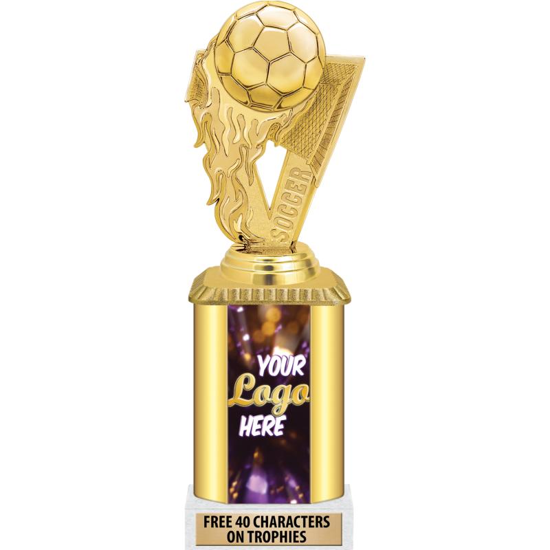 Soccer Custom Logo Trophies - Crown Awards