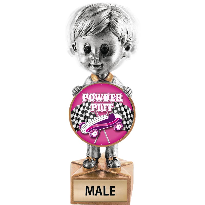 Powder Puff Trophies - Powder Puff Medals - Powder Puff Plaques and Awards