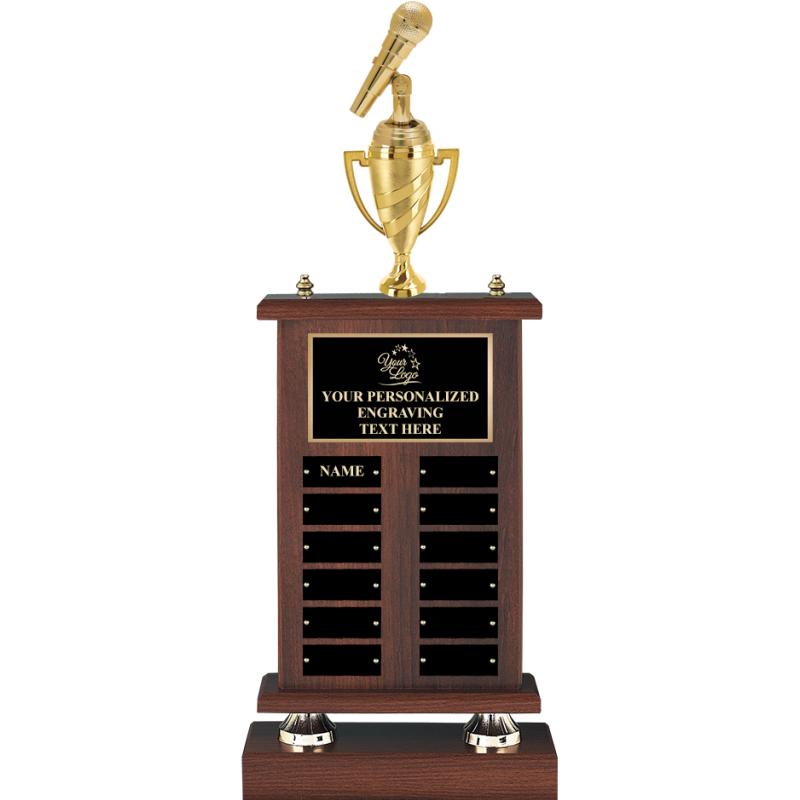 Microphone Trophies - Crown Awards