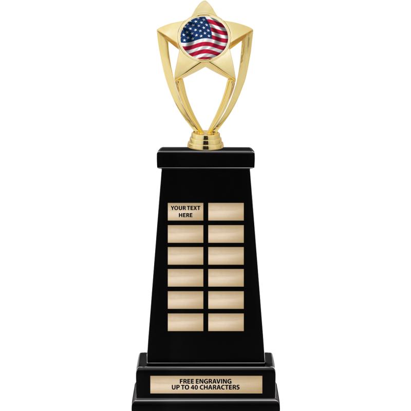 American Flag Trophies - American Flag Medals - American Flag Plaques ...