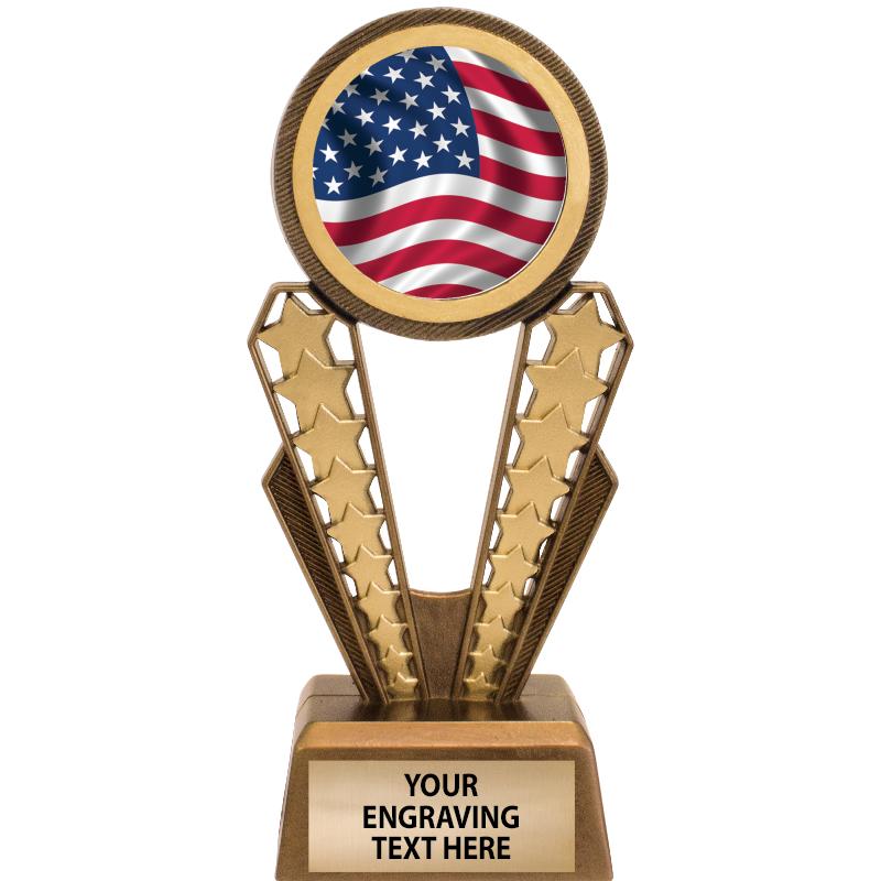 American Flag Trophies | American Flag Medals | American Flag Plaques ...