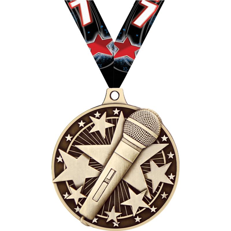 Microphone Trophies - Microphone Medals - Microphone Plaques and Awards