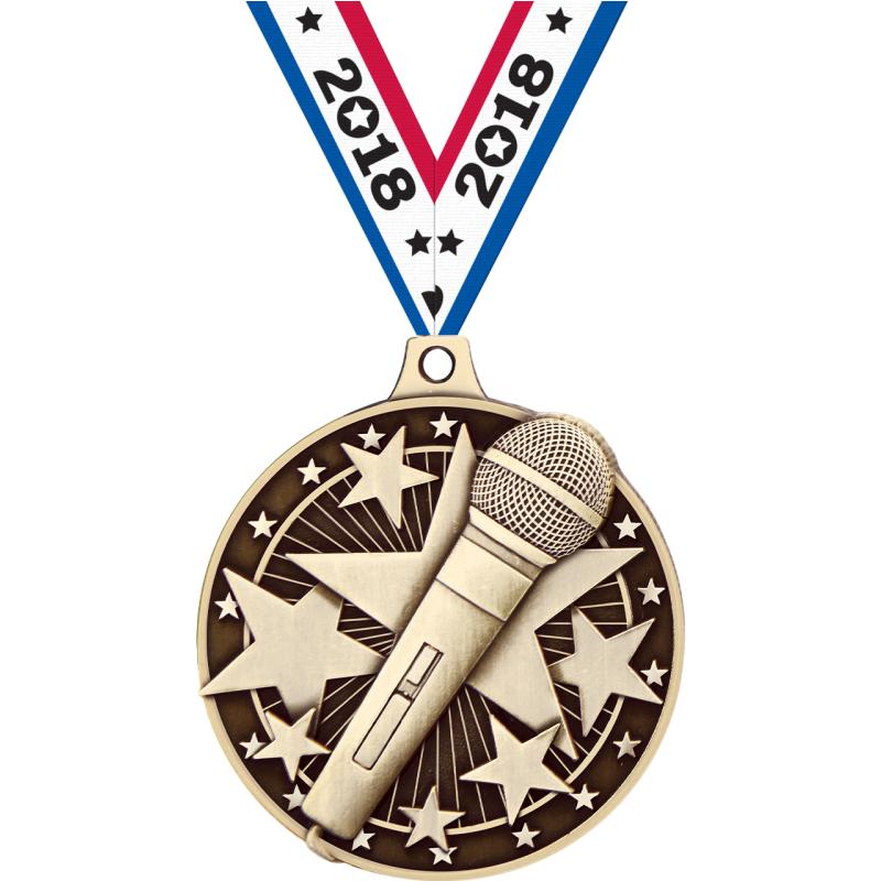 Microphone Trophies - Microphone Medals - Microphone Plaques and Awards