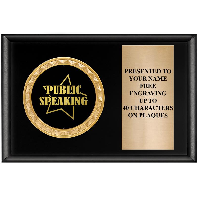 Public Speaking Plaques - Crown Awards