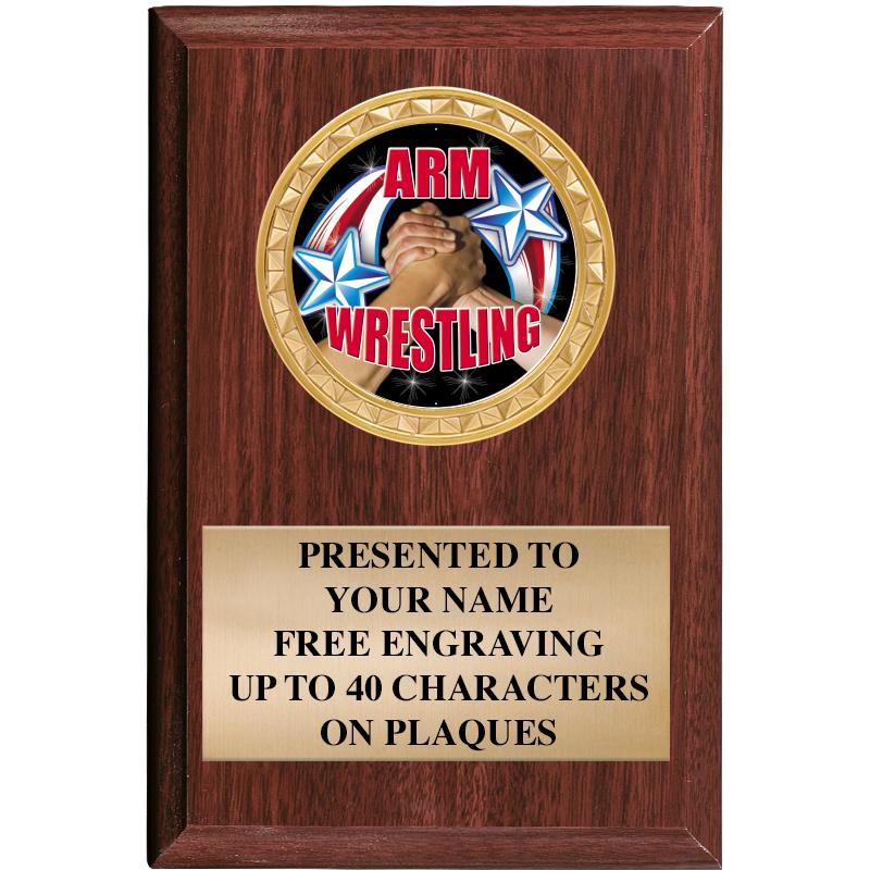 silver trophy plaque
