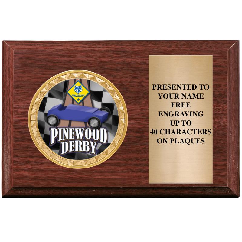 Pinewood Derby Plaques - Crown Awards