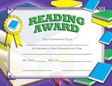 reading certificate