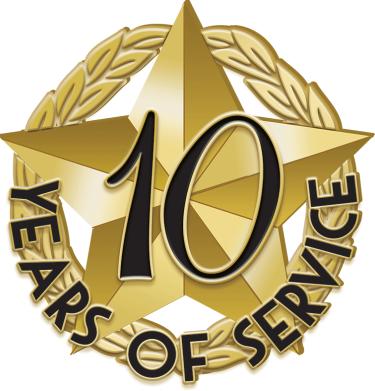 10 years' service