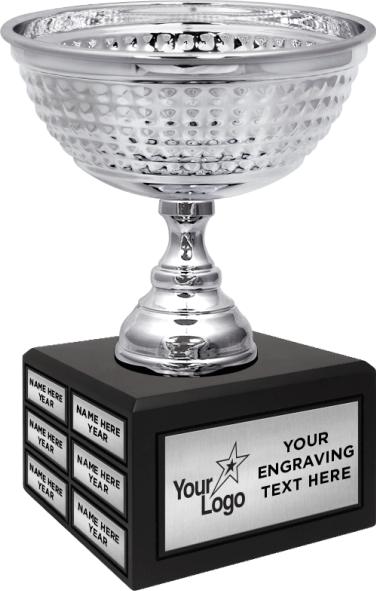 silver metal trophy