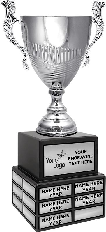 engraved cup trophy